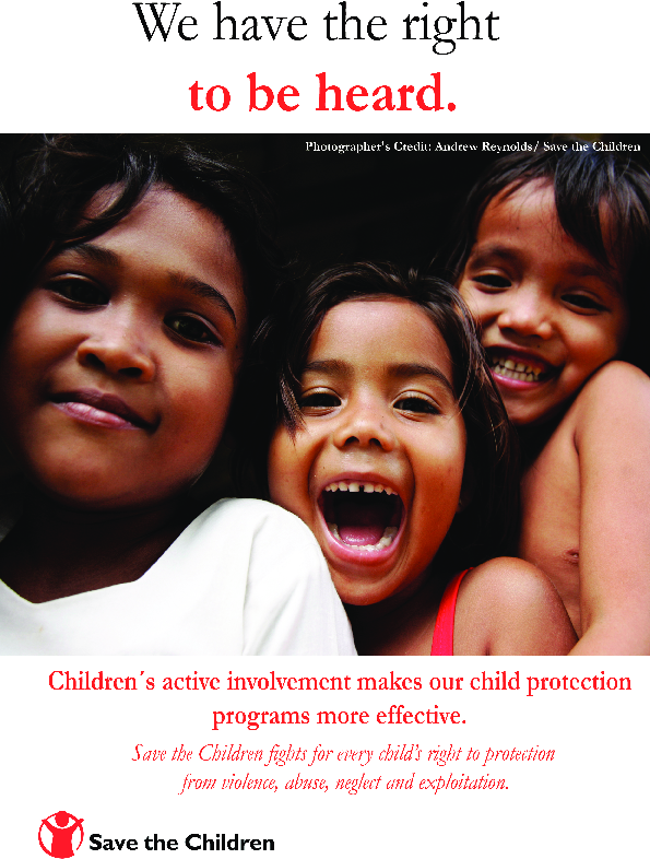 POSTER: We have the right to be heard | Save the Children’s Resource Centre